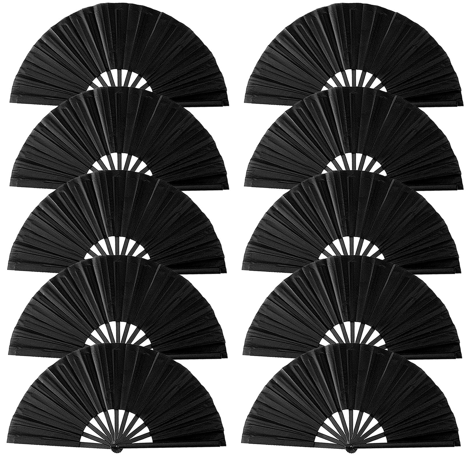 Oncpcare 10 Pack Bulk Folding Hand Fans for Line Dancing, Kung Fu, Tai ...