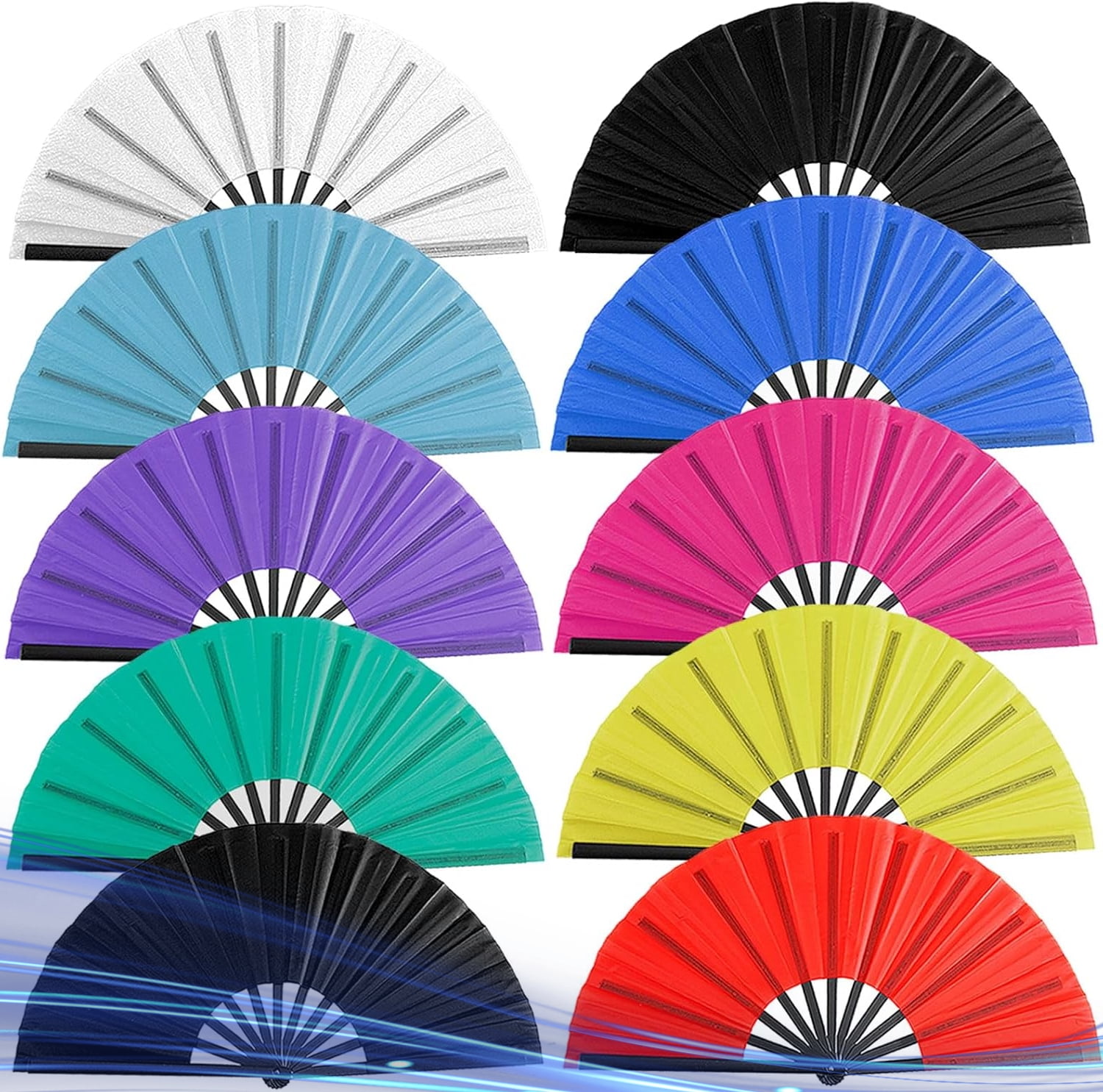 Oncpcare 10 Pcs Boots on The Ground Hand Fan Bulk, Folding Popping ...