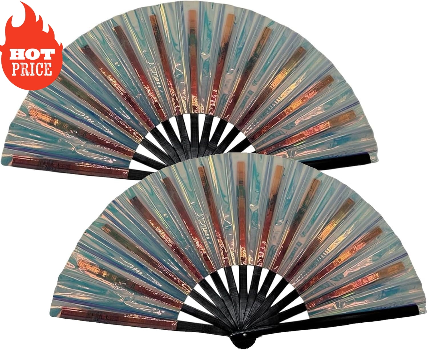 Oncpcare 5 Pcs Large Hand Fan in Bulk, Chinese Japanese Kung Fu Tai Chi ...