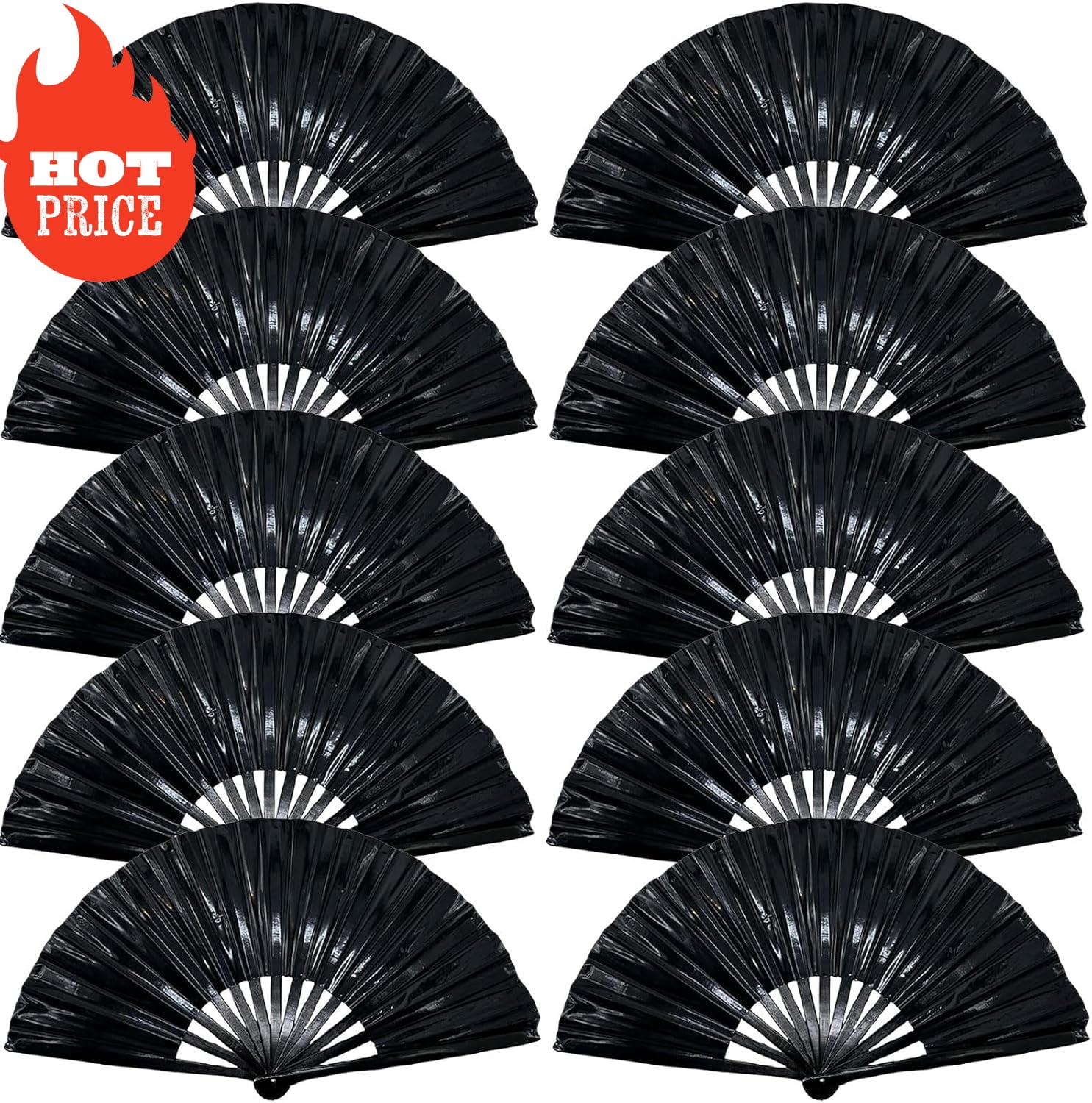 Oncpcare Glitter Fans for Line Dancing, Foldable Kung Fu Tai Chi ...