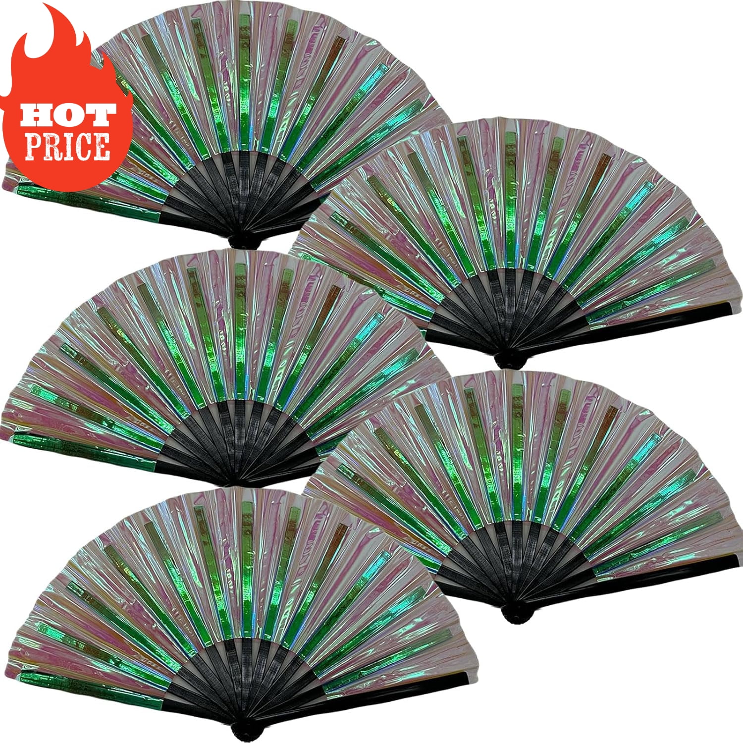 Oncpcare Glitter Fans for Line Dancing, Foldable Kung Fu Tai Chi ...