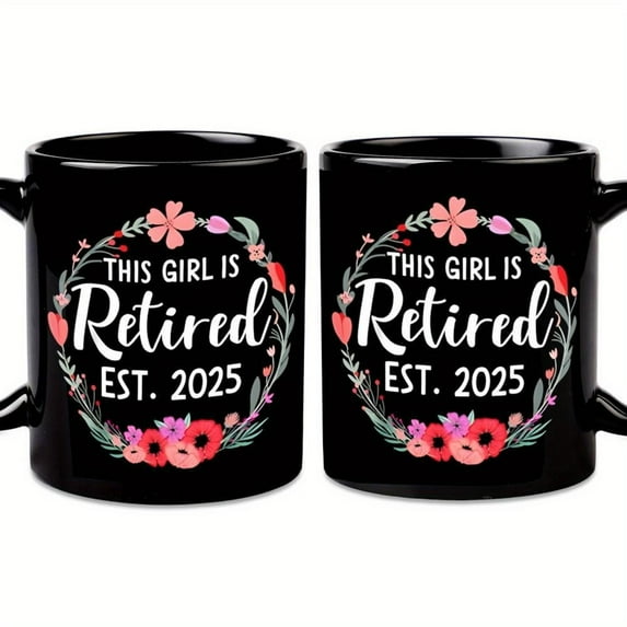 One 11 Oz Ceramic Coffee Mug an Attractive Black Cup Featuring Phrase ...