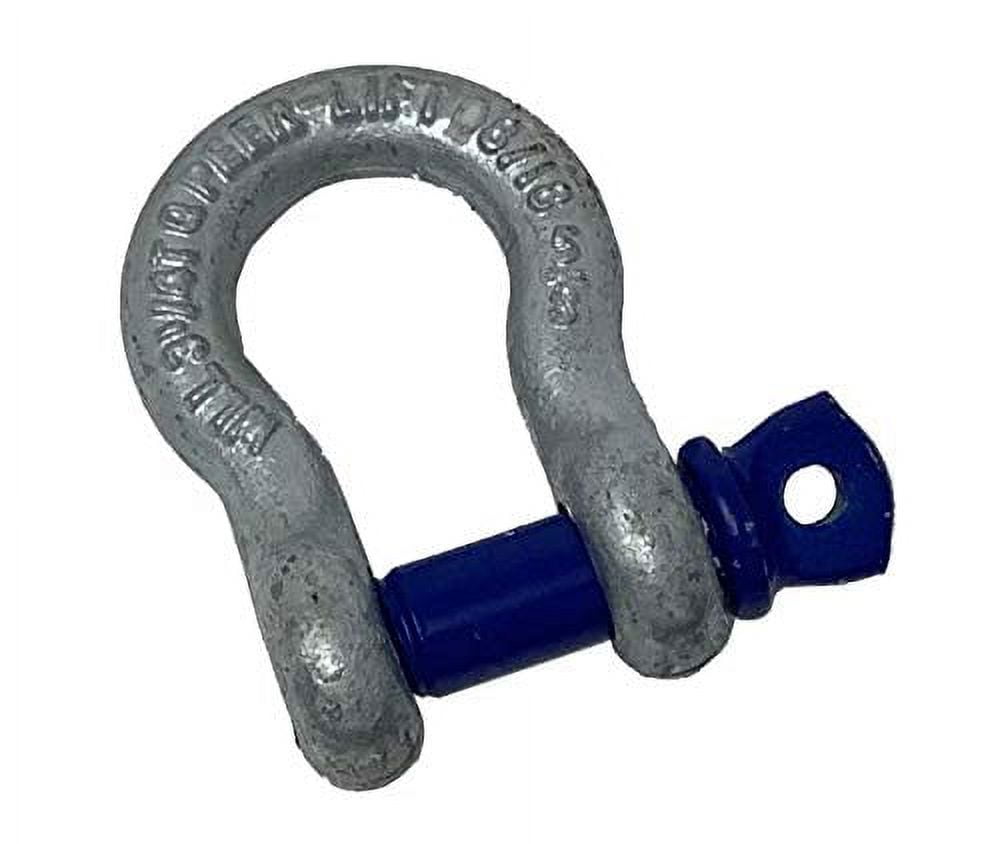 One 5/8 inch Peer-Lift Galvanized Pin Anchor Shackle 5 Ton Working Load ...