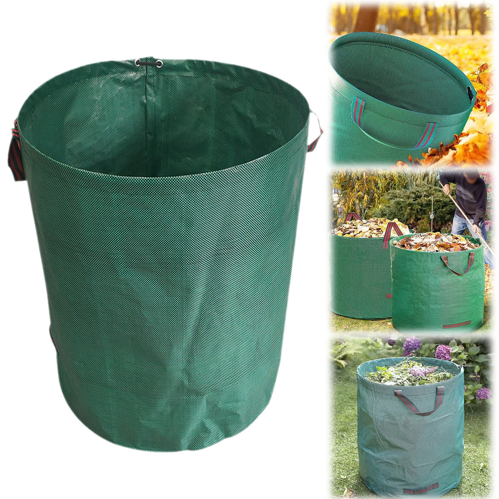 One 500L 132-Gallon Leaf Collection Bag Yard Waste Bags Reusable and ...