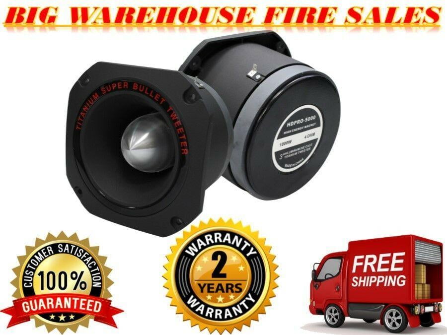 One 7"X7" diameter, 3'' diaphragm 1000W Die-Cast Aluminum Titanium ...