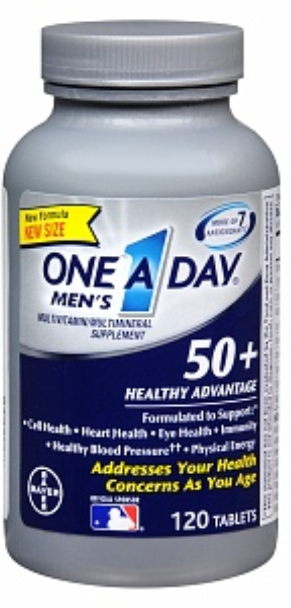 One A Day Men's 50+ Healthy Advantage (120 Count) Multivitamin Tablets ...