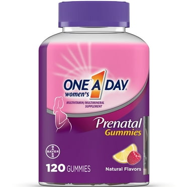 (2 pack) One A Day Prenatal Multivitamin Prenatal Gummy Vitamins, 120 ...