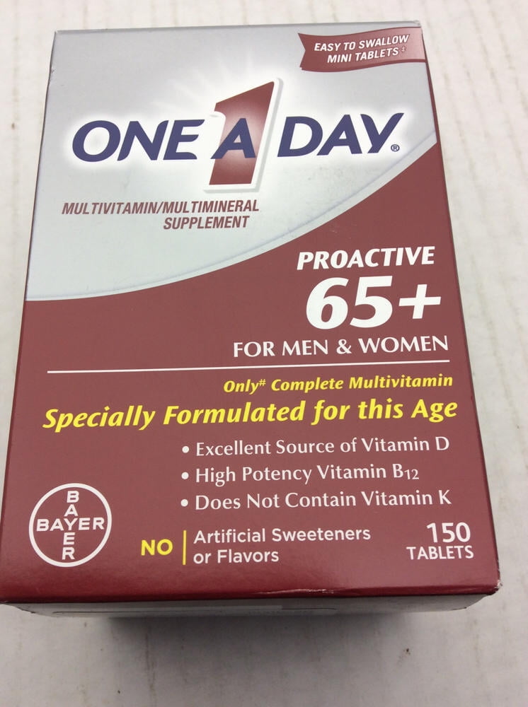 One A Day Proactive 65+, Mens & Womens Multivitamin, 150 Count - Walmart Business Supplies