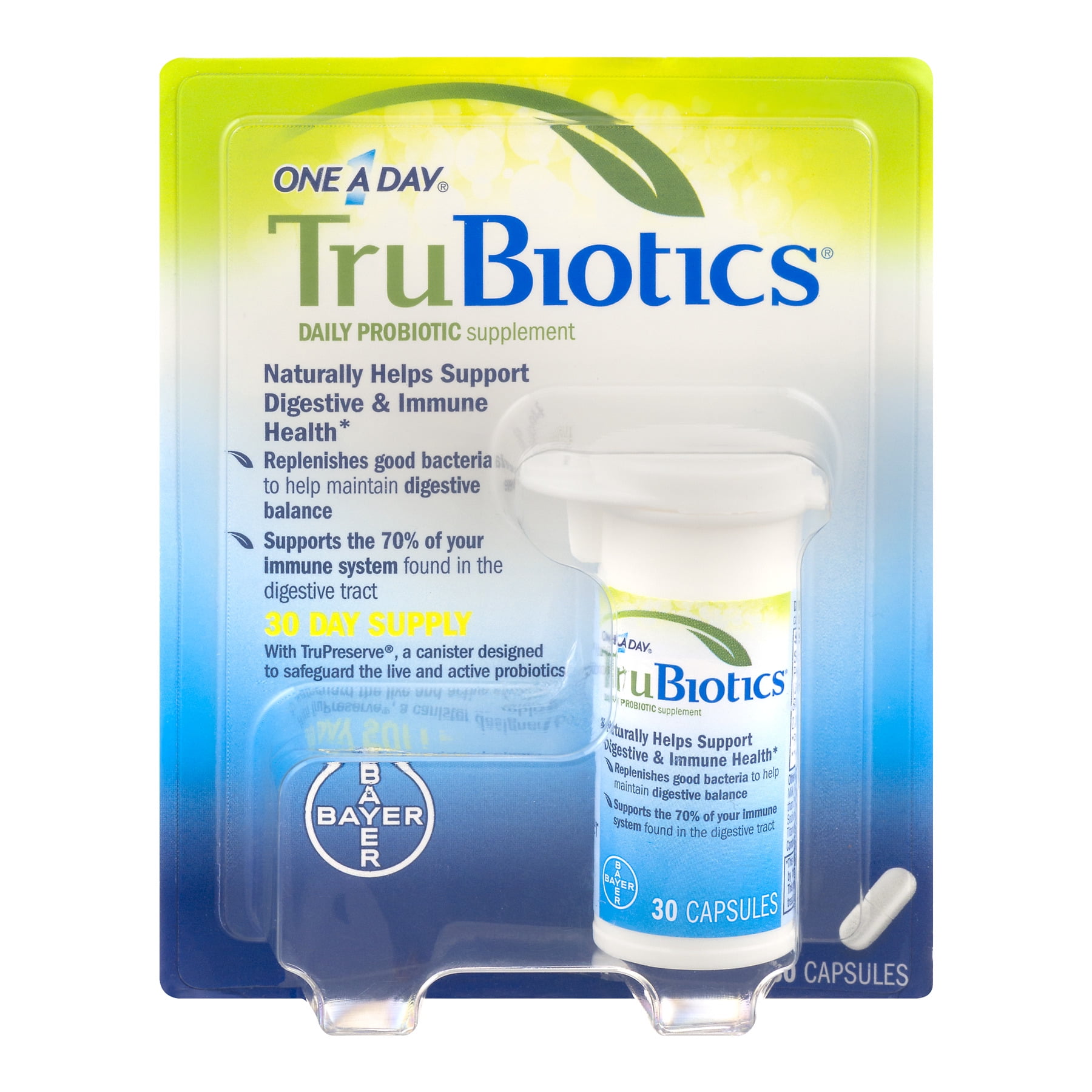 One A Day TruBiotics Daily Probiotic Supplement, Digestive & Immune ...
