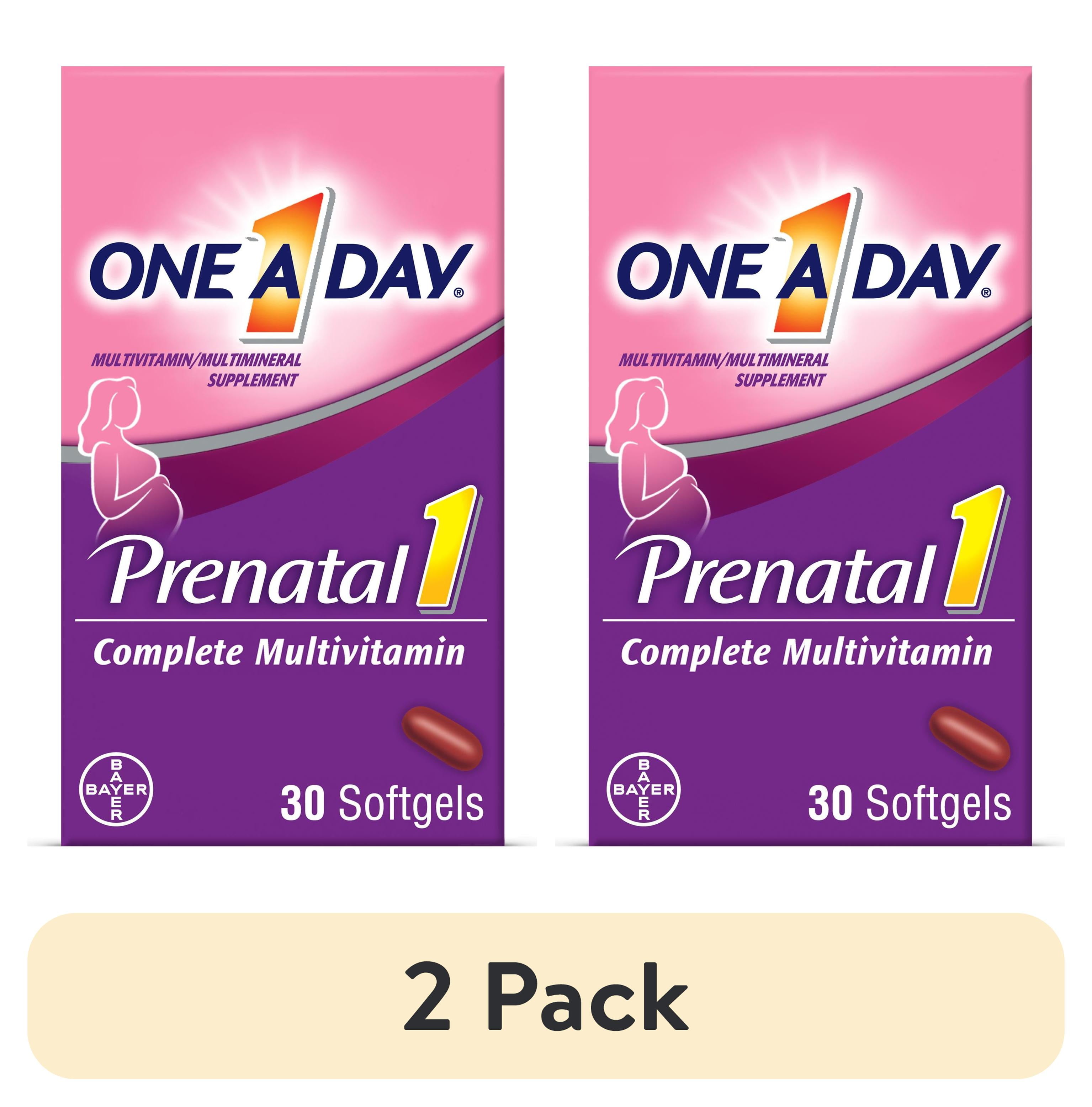 (2 pack) One A Day Women's Prenatal 1 Multivitamin, Supplement for ...