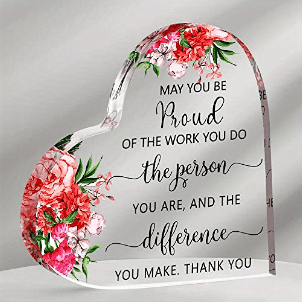 One Acrylic Coworker Gift Inspiring Paperweight Employee Appreciation ...