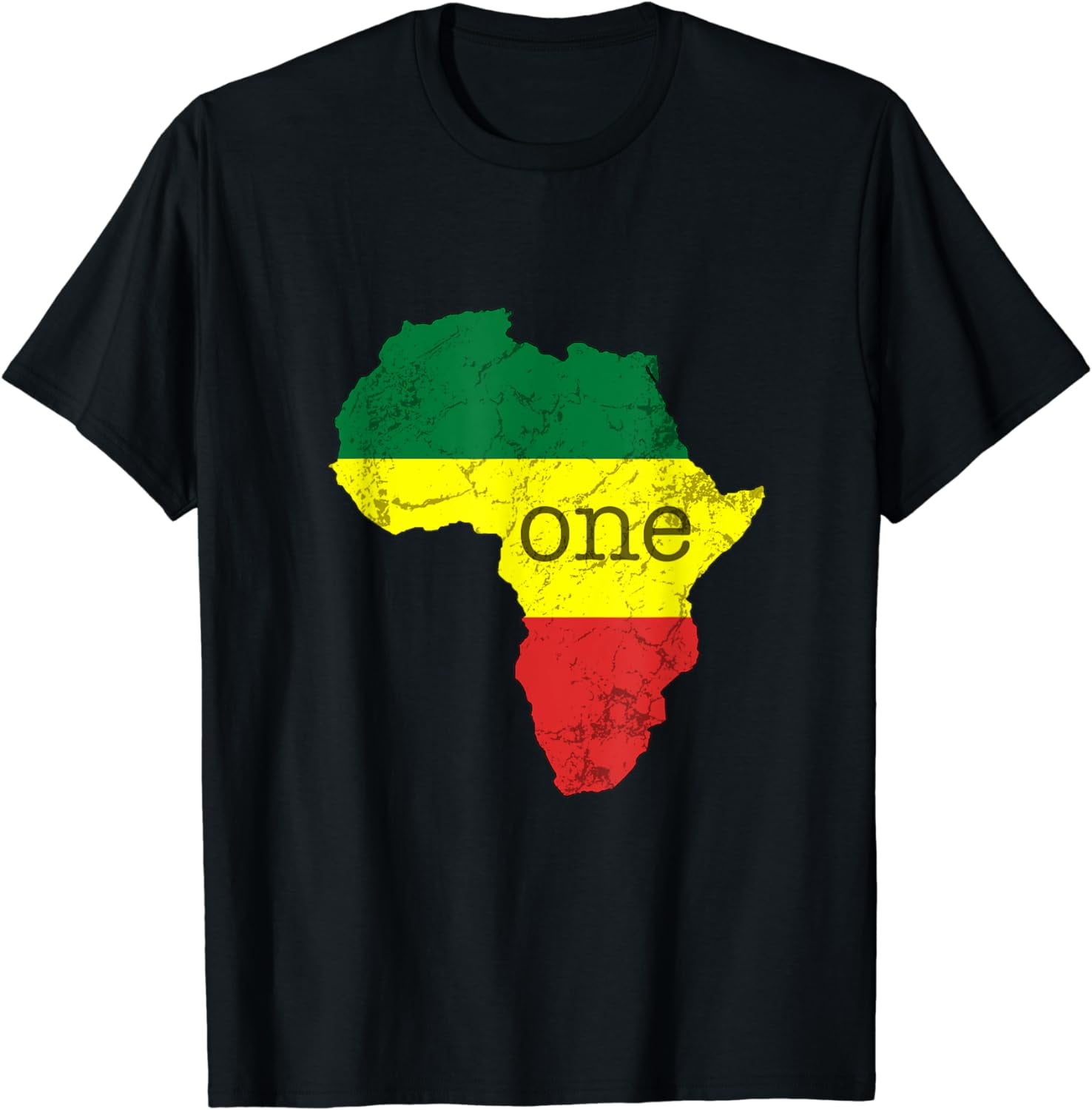 One Africa Pan African Pride Map Flag Black Pride T-Shirt - Walmart.com