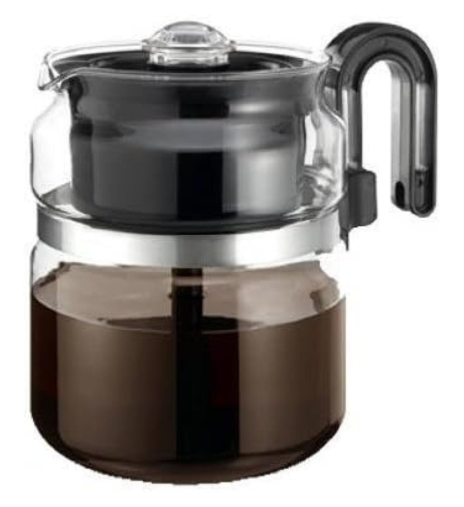 8 Cup Stovetop Percolator - Black Handle, Classic Coffee Brewer for Gas ...