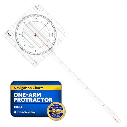One-Arm Protractor for Navigations Charts - Nautical Protractor, Course ...