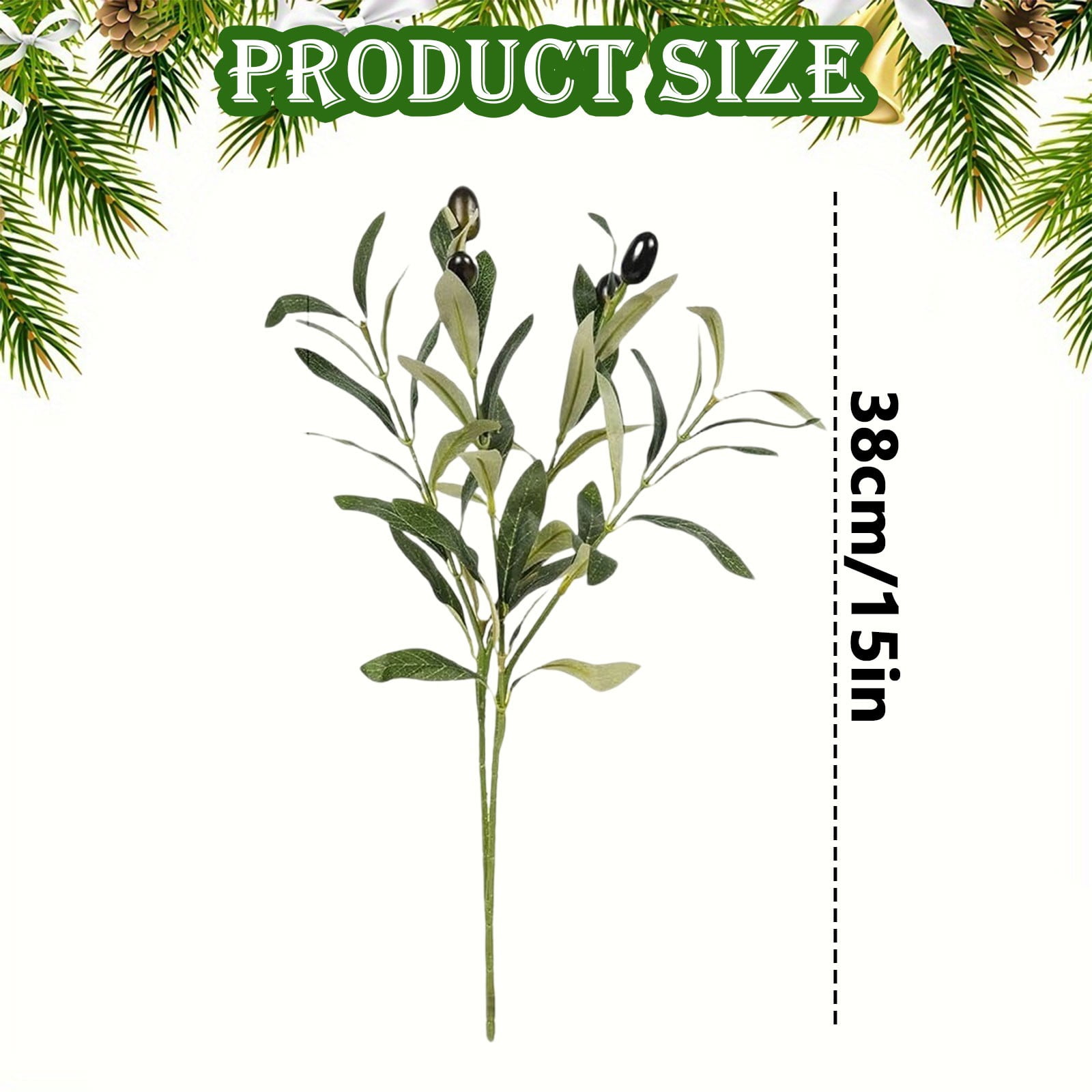 One Artificial Olive Branch "Artificial Olive Branch With Fruits ...