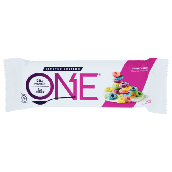 One Bar Fruity Cereal Limited Edition One Protein Bar 2.12 oz - Pack of ...