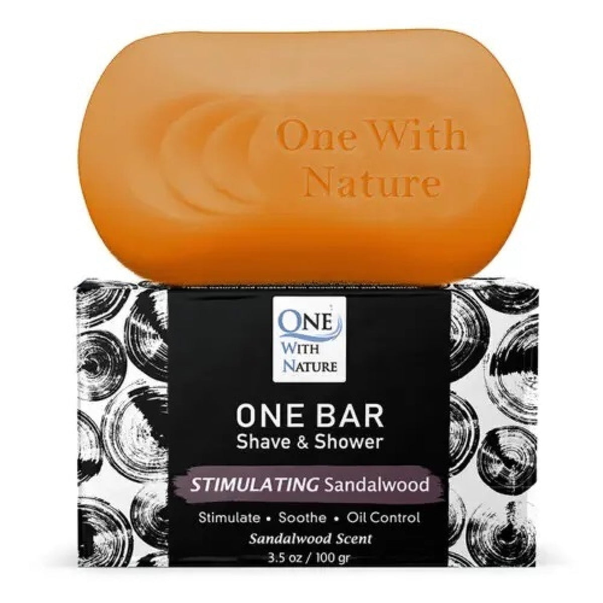 One Bar Shave And Shower Stimulating Bar Soap, Sandalwood, 3.5 Oz, 6 ...