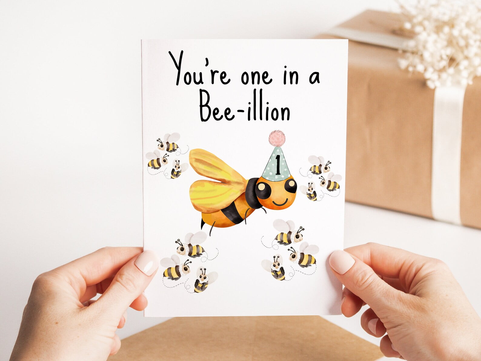 You're One in a Bee-lion Birthday Card – Cute Cartoon Bee Design ...