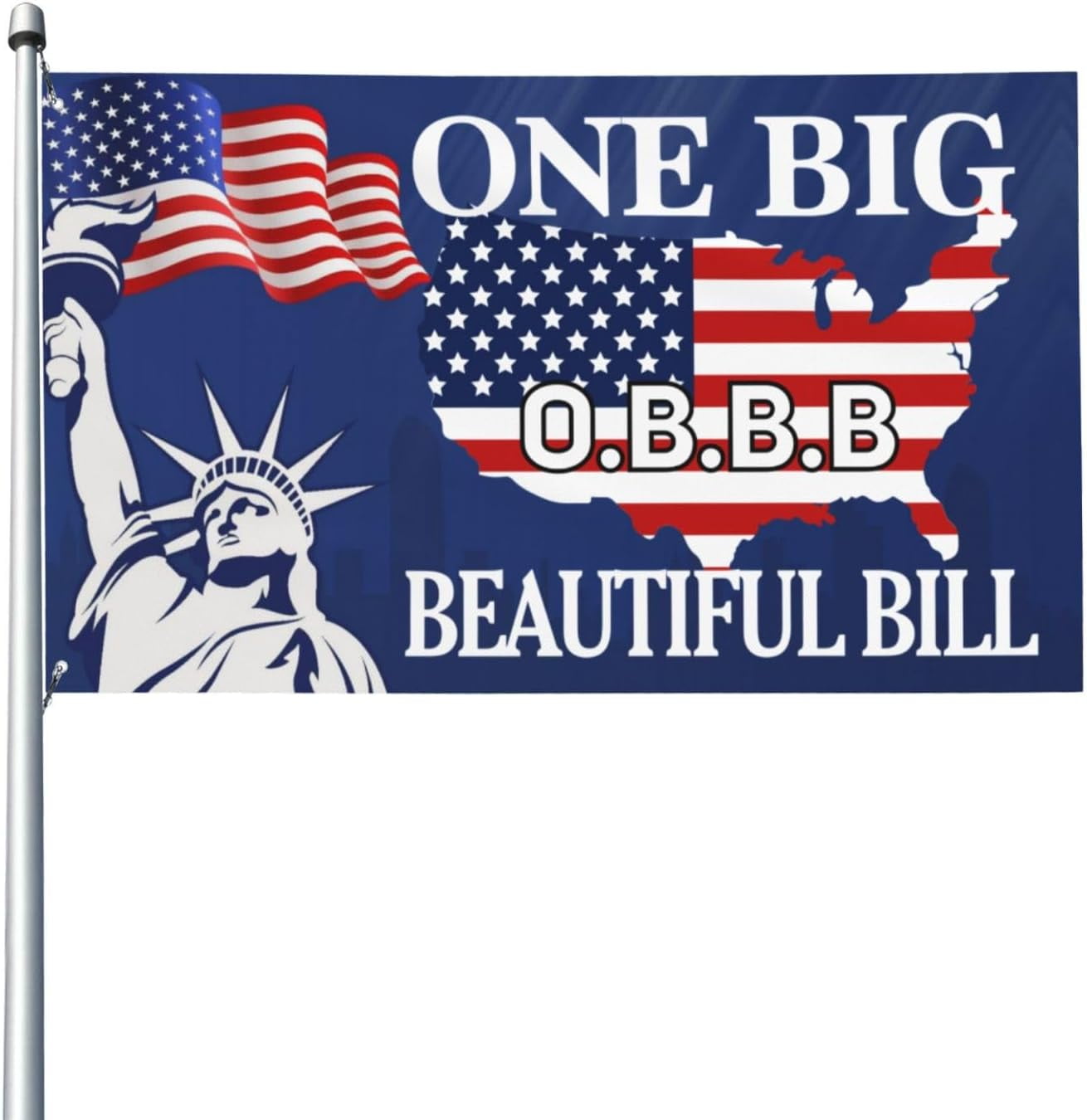 One Big Beautiful Bill Flag Sign 3x5 Obbb I Support One Big Beautiful ...