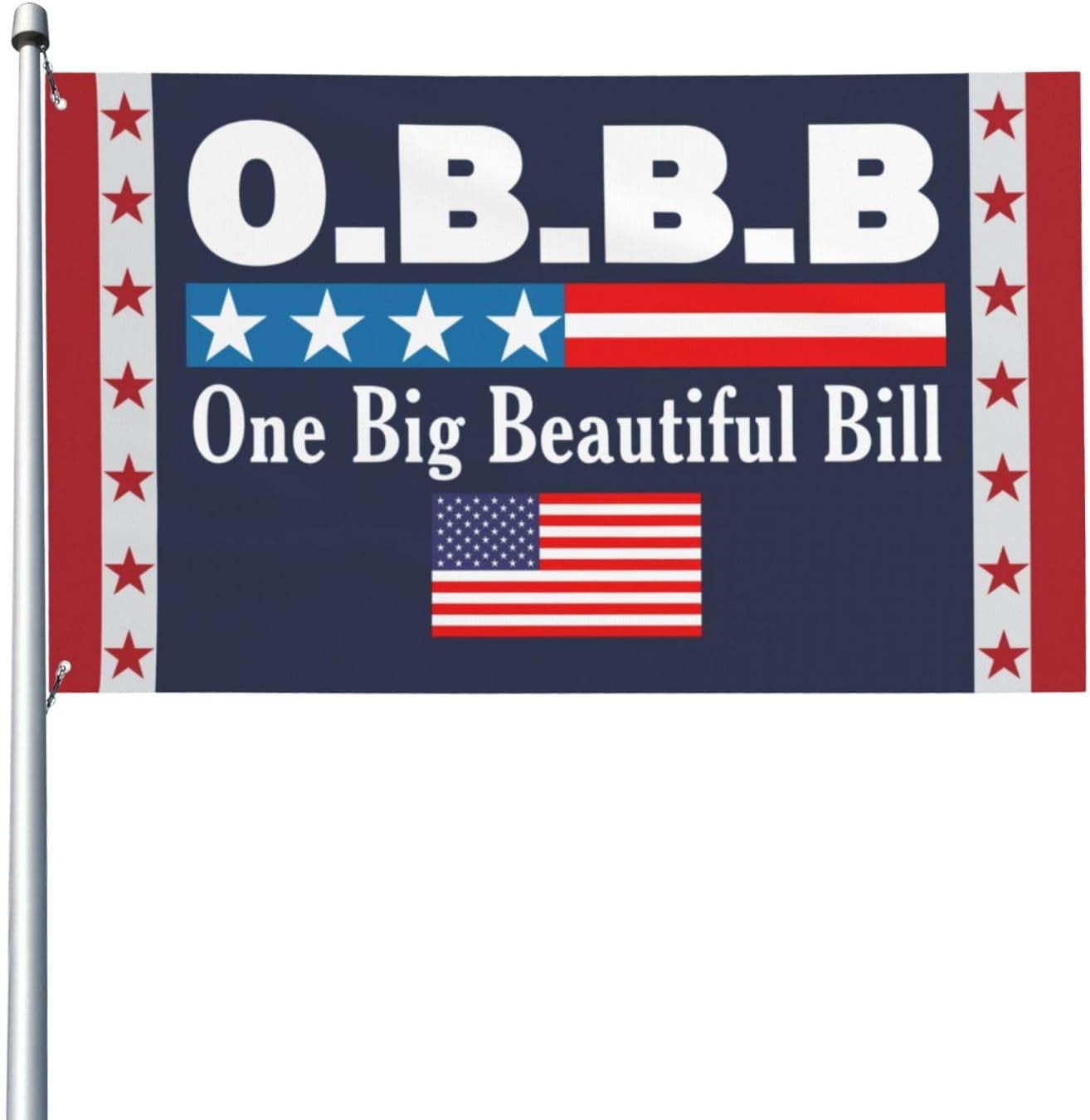 One Big Beautiful Bill Flag Sign 3x5 Obbb I Support One Big Beautiful ...