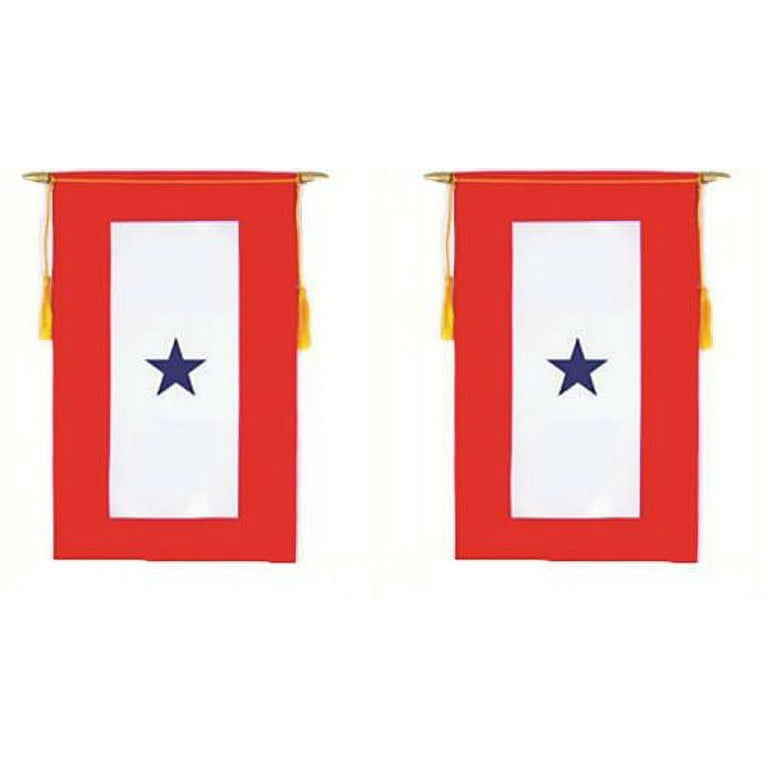 Blue Star Flag In Window