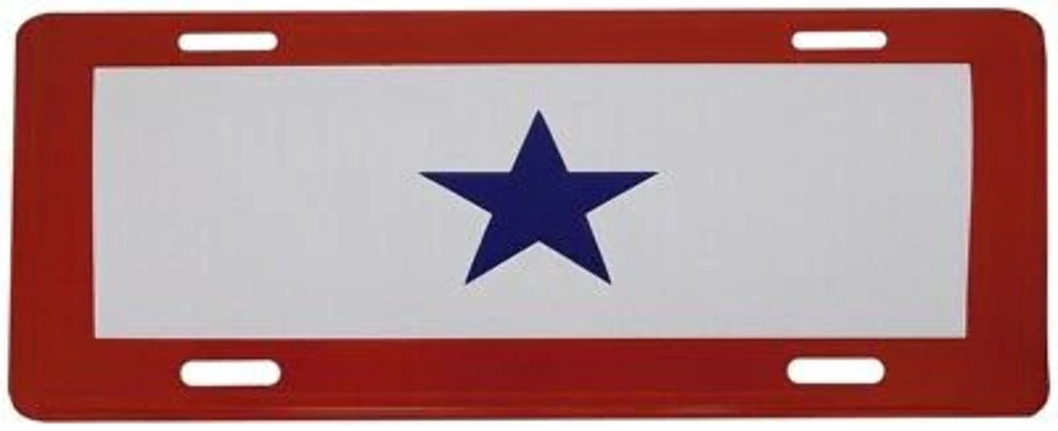 One Blue Star Service Star 6"x12" Aluminum License Plate - Walmart.com