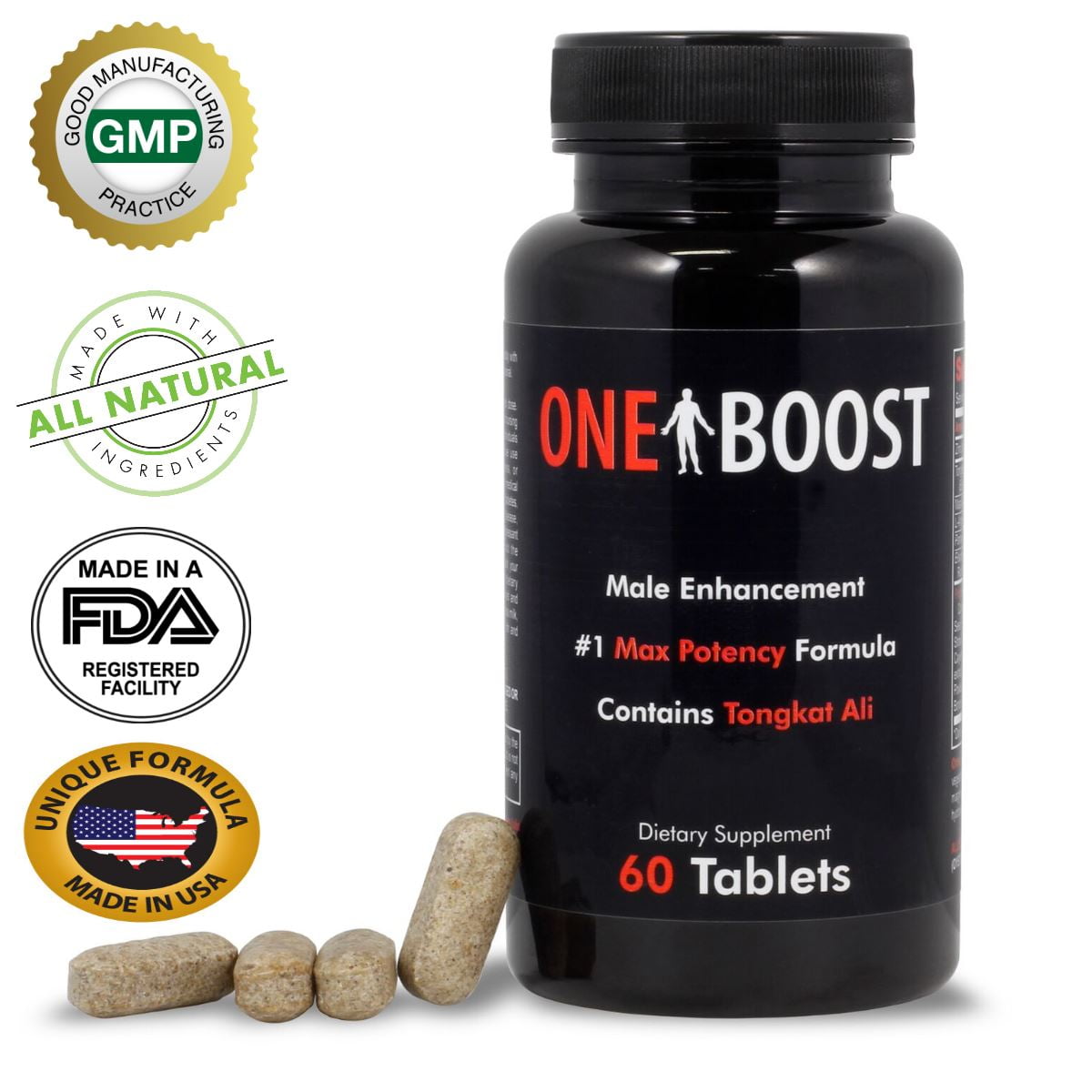 One Boost Testosterone Booster, Tongkat Ali - Premium - 60 tabs (1 ...
