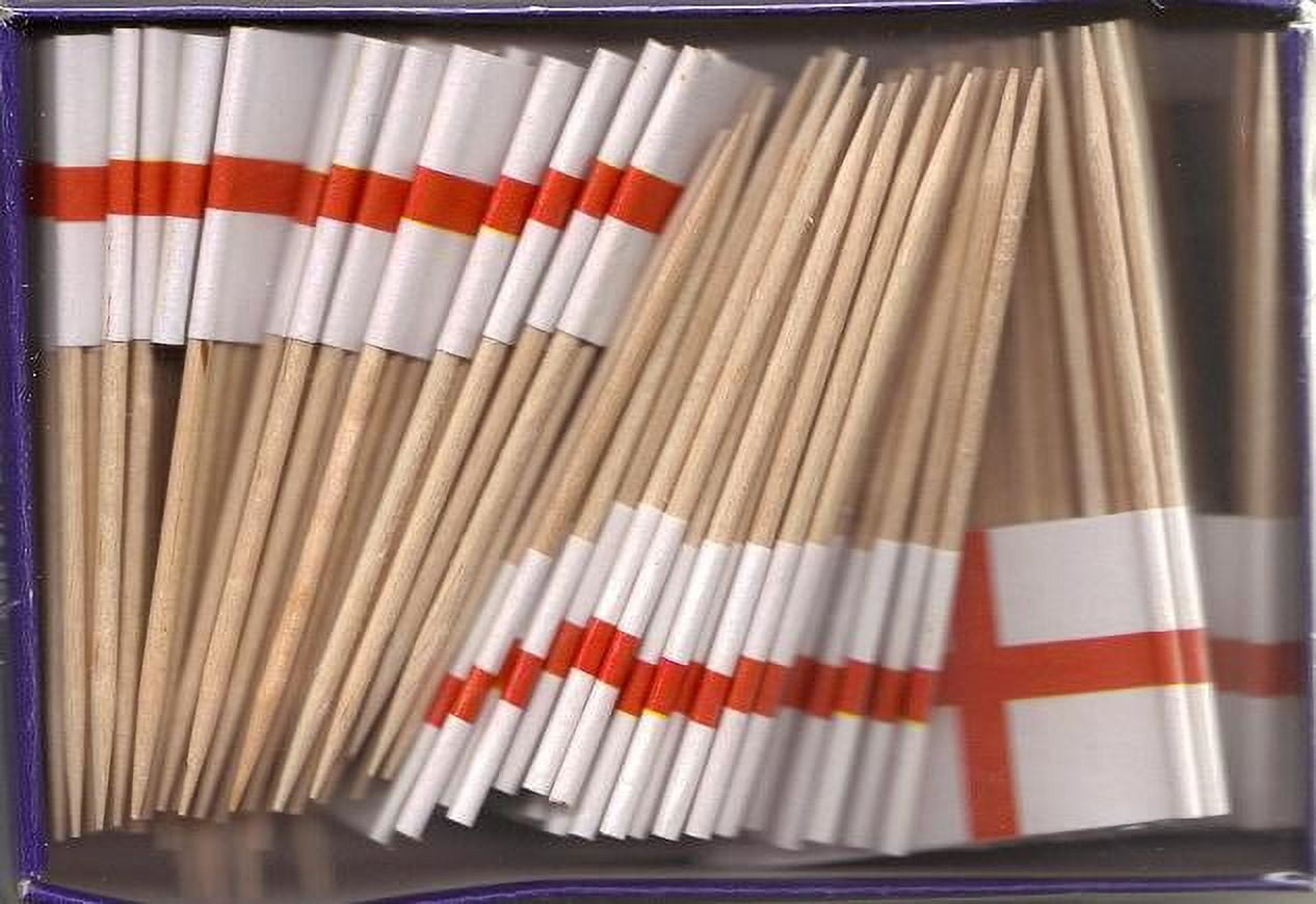 100 England Toothpick Flags, 100 Cupcake Flag Toothpicks or Cocktail ...