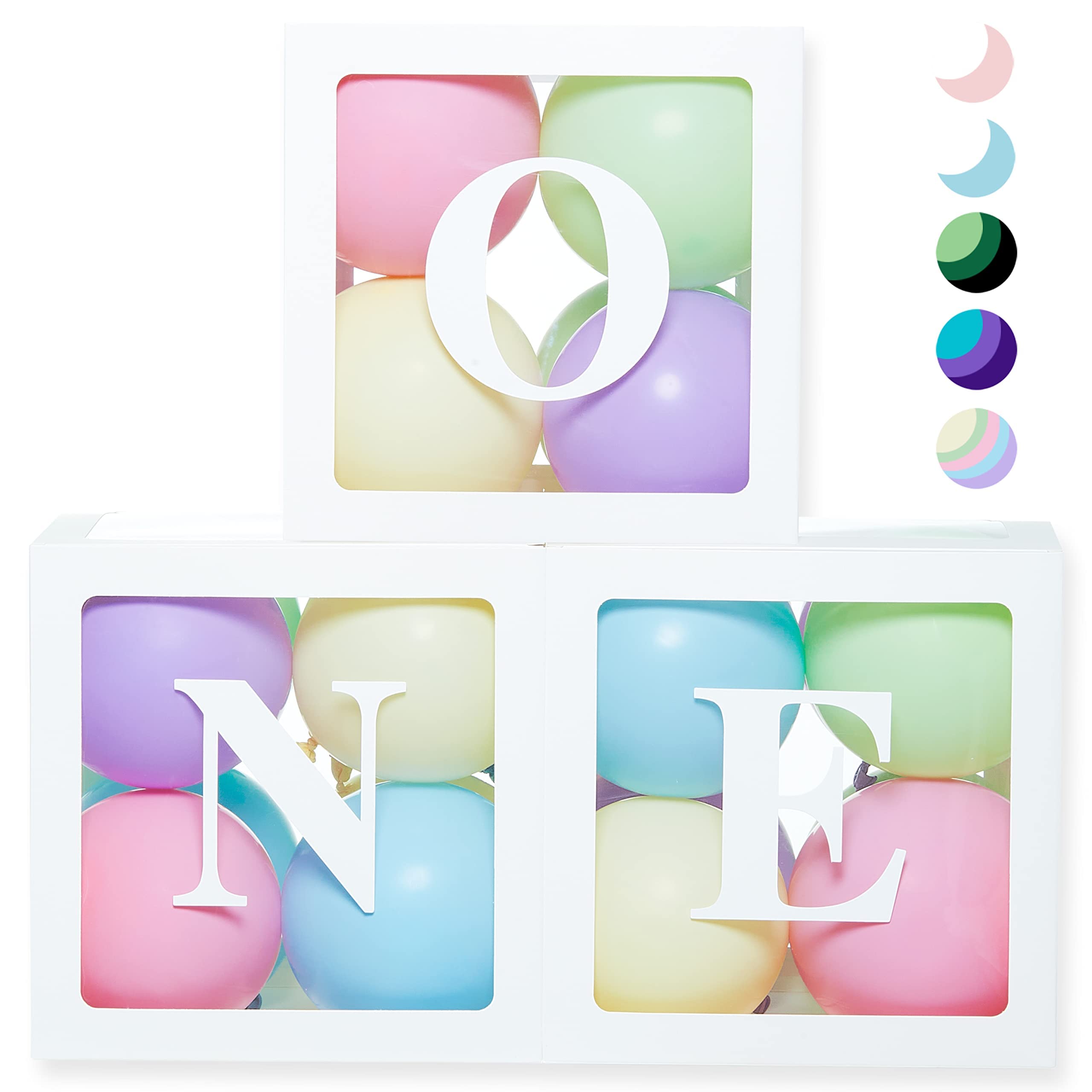 One Boxes 1st Birthday WITH 24 H2FSDBalloons 1 Year Old Party - Baby ...