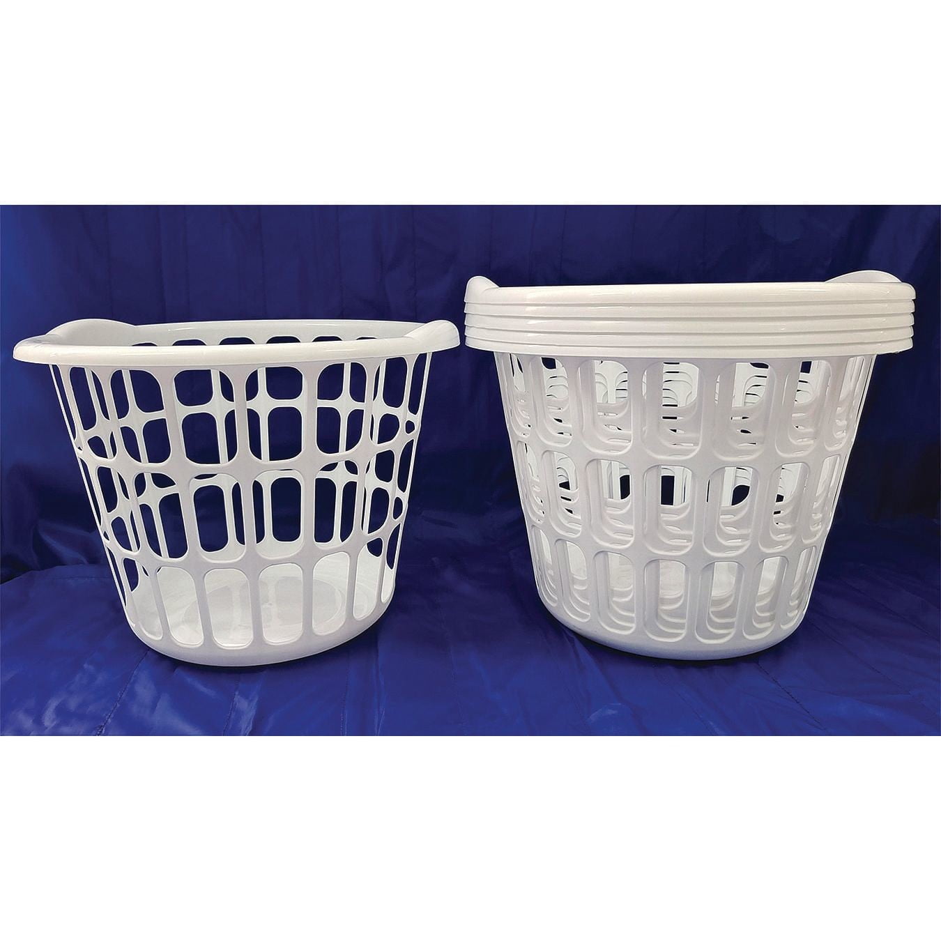 One Bushel Plastic Laundry Baskets, 14.5” Round x 12.5” H (Set of 6 ...