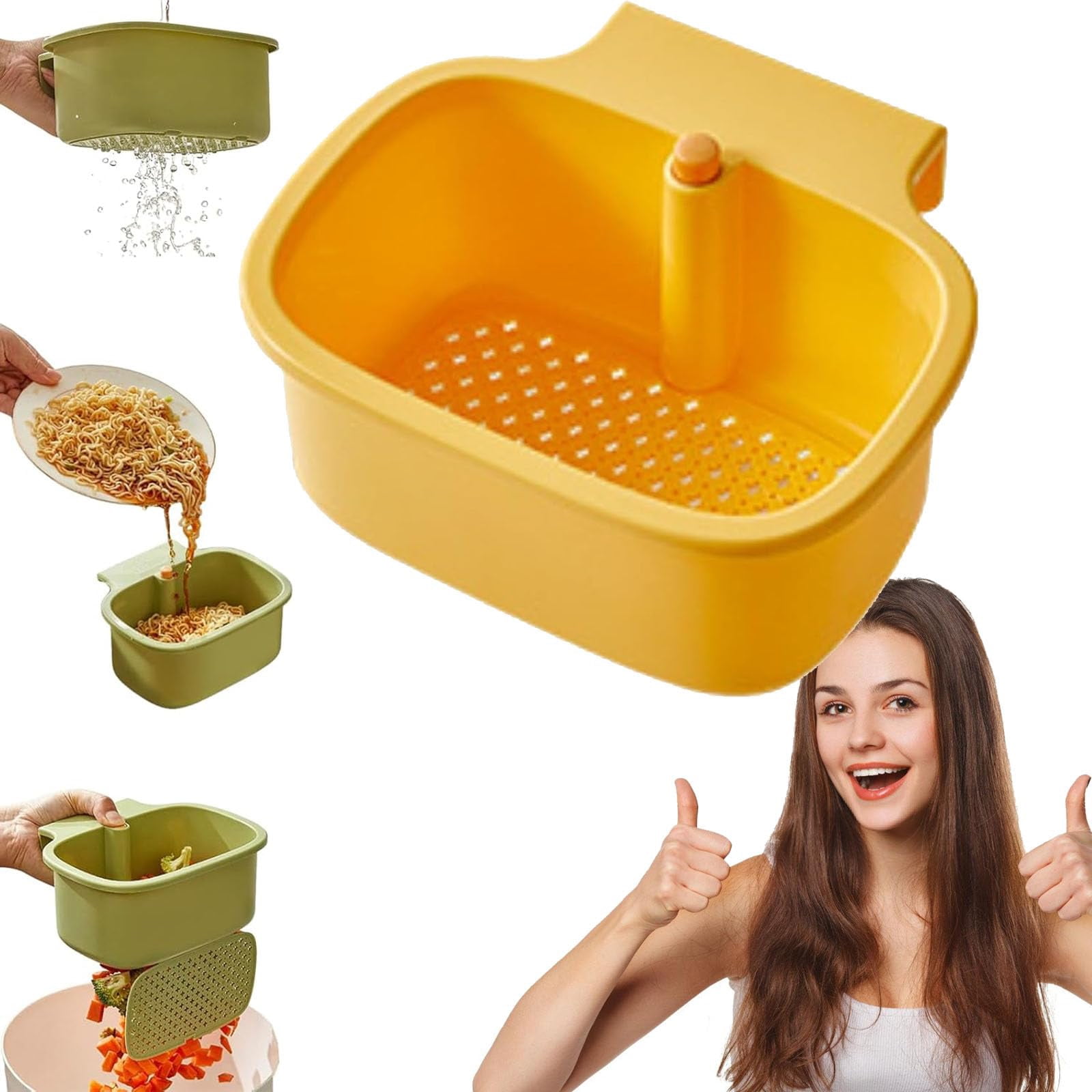 One-Button Opening And Closing Hanging Sink Corner Rack, One-Touch ...