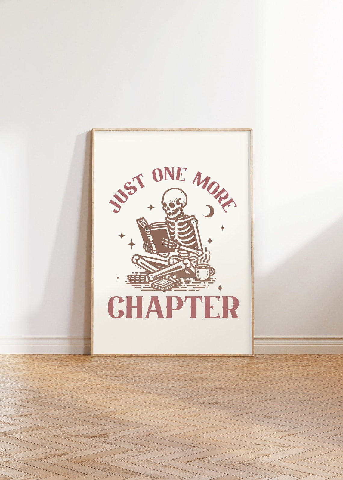 One More Chapter Poster, Reading Quote Poster, Bookish Wall Art, Book ...