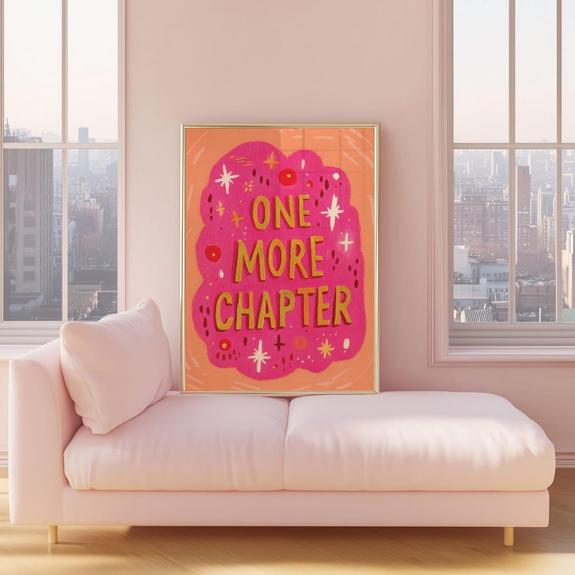 One More Chapter Wall Art Book Lover Print Cozy Reading Nook Poster ...