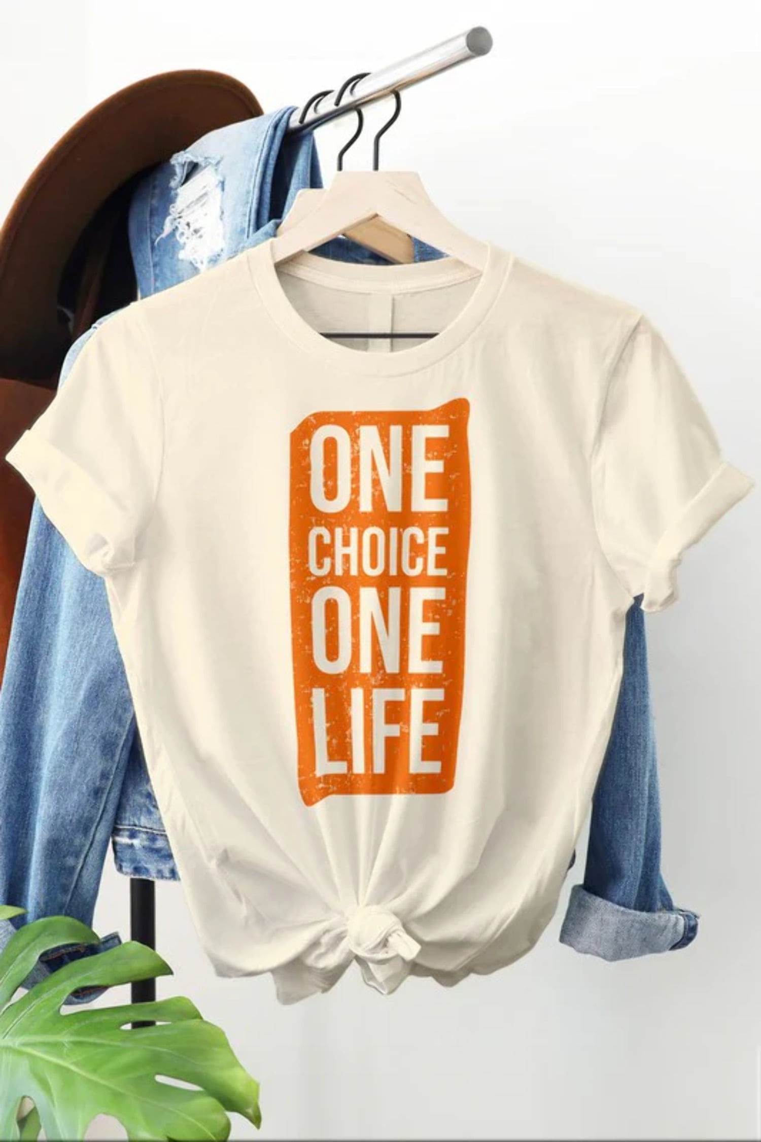One Choice One Life Typography Graphic Tee - Walmart.com