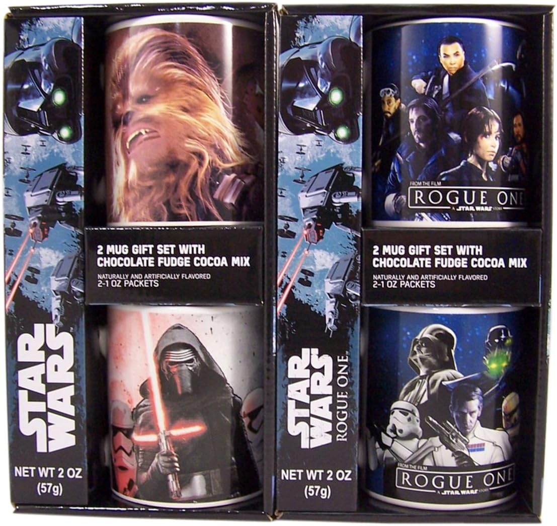 One Coffee Mug Gift Set with Chocolate Cocoa Mix, Set of 4, 10 oz ...