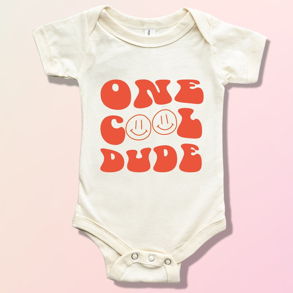 One Cool Dude Bodysuit, Birthday Dude Shirt, One Year Old Baby Bodysuit, Baby Shower Gift, Baby ...