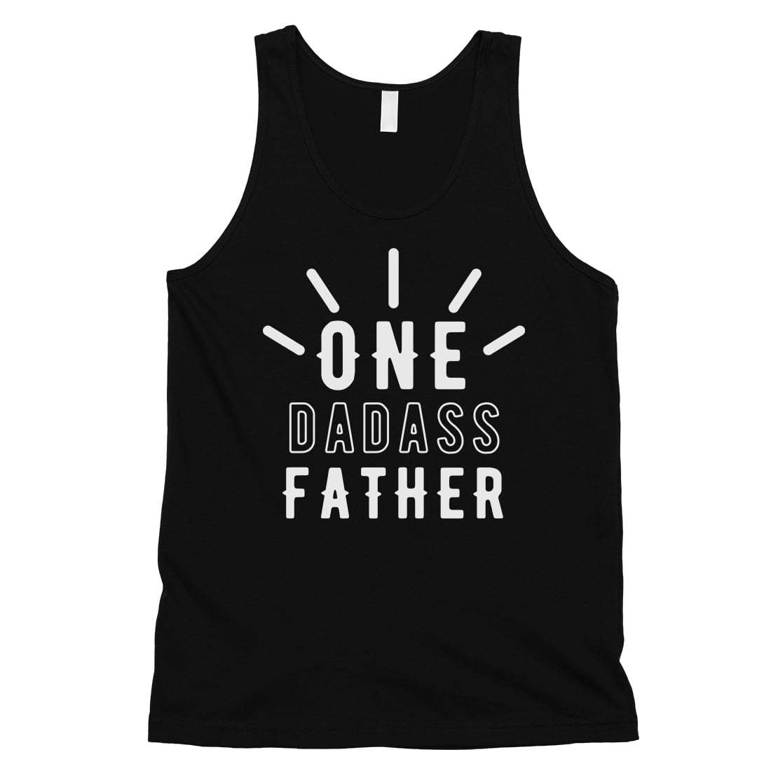 One Dadass Father Mens Black Super Encouraging Sleeveless Top Gift ...