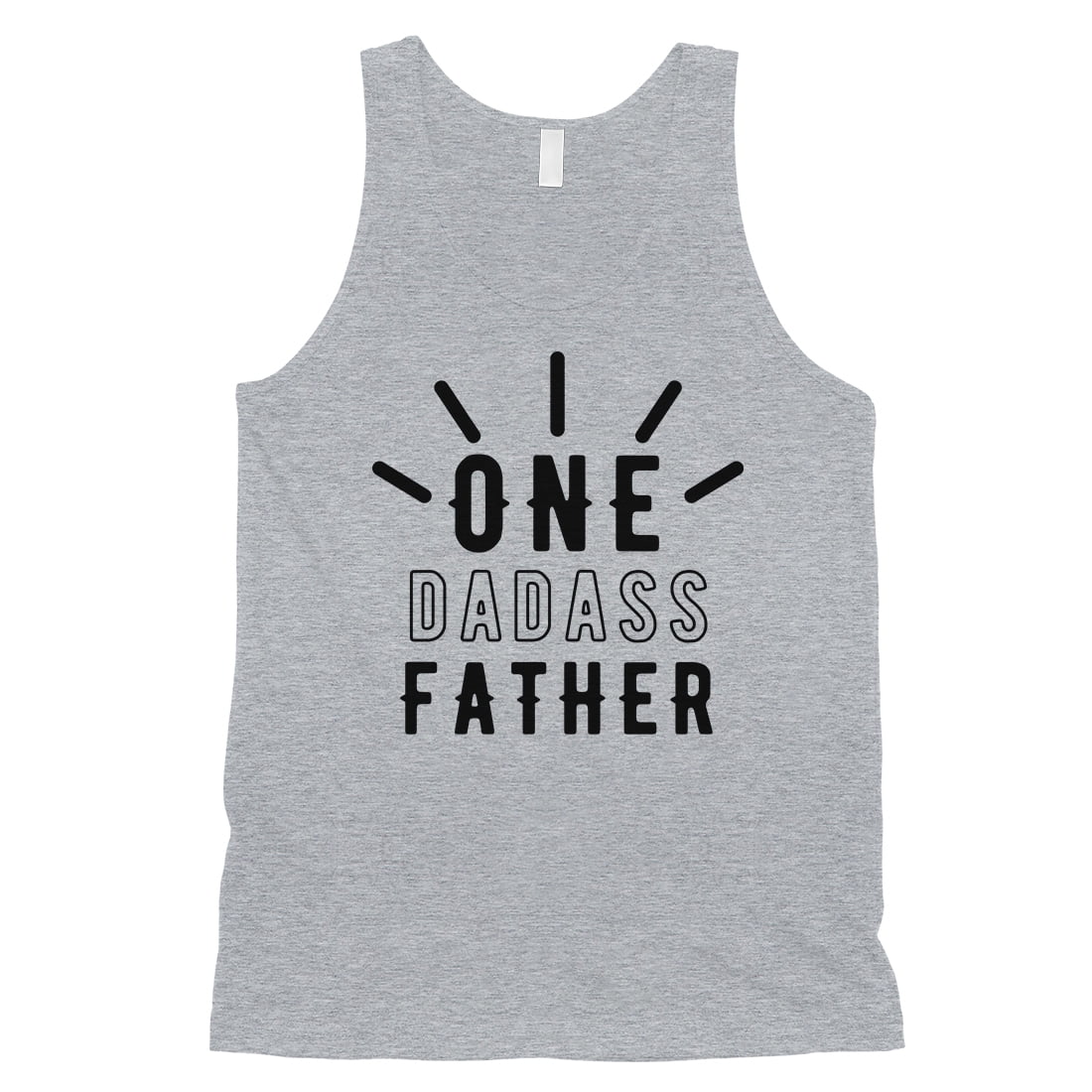 One Dadass Father Mens Grey Clever Cool Father's Day Sleeveless Top ...
