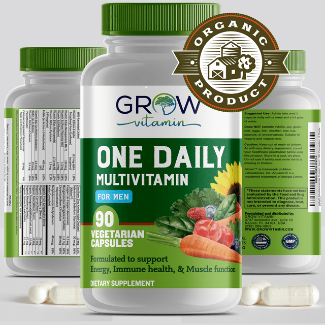 One Daily Multivitamin for Men - with Vitamins & Minerals + Organic ...