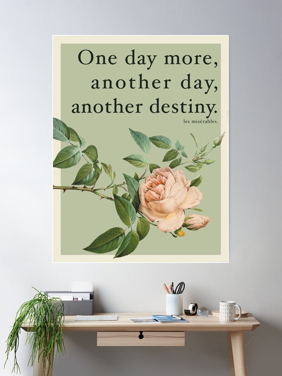 One Day More - Les Miserables Quote Poster Wall Art, Modern Wall Decor ...