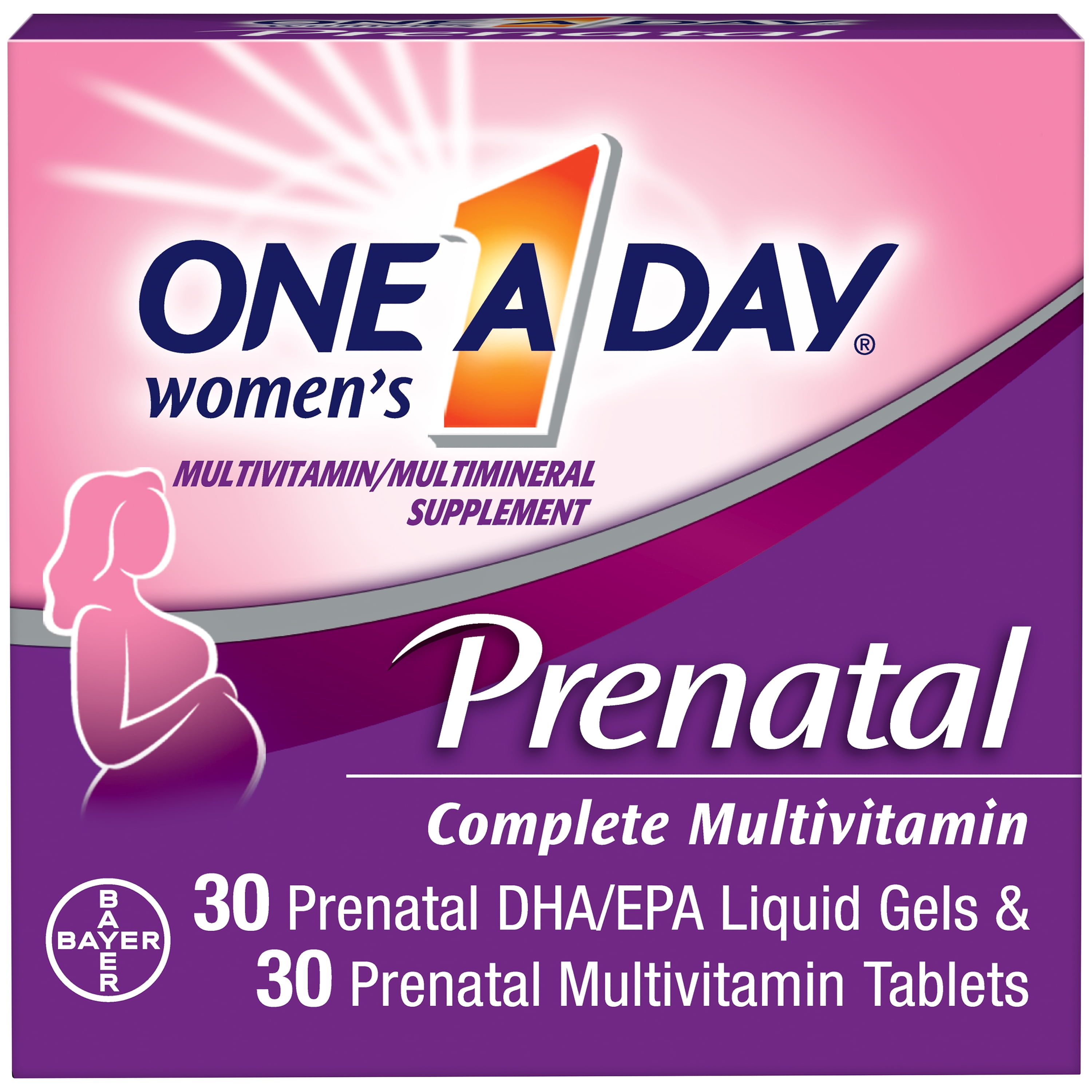 One A Day Women's Prenatal Multivitamin Two Pill Formula, Supplement ...