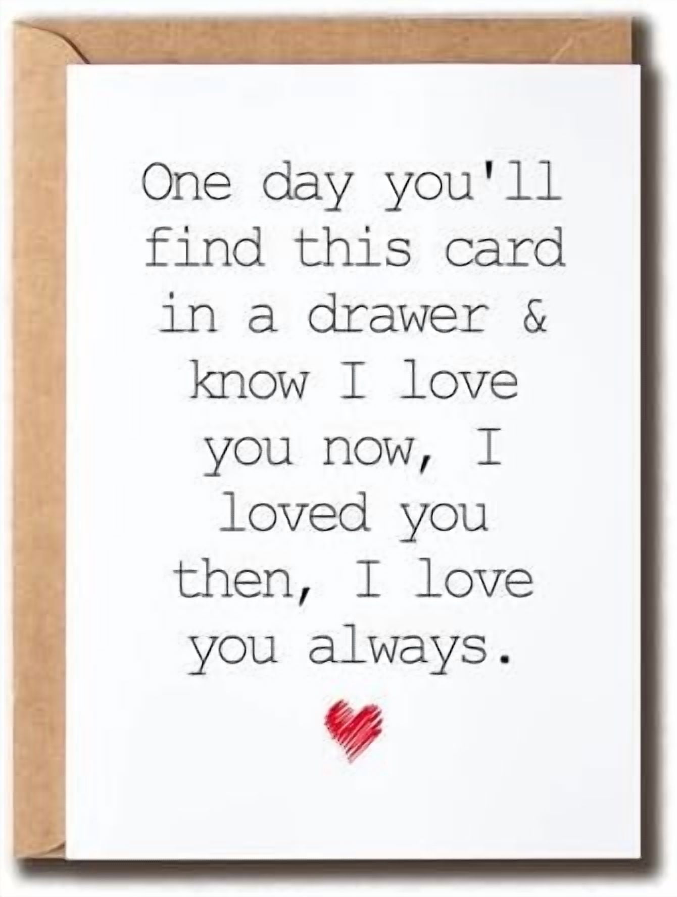 One Day You'll Find This Card In A Drawer Card - Valentines Congrats ...
