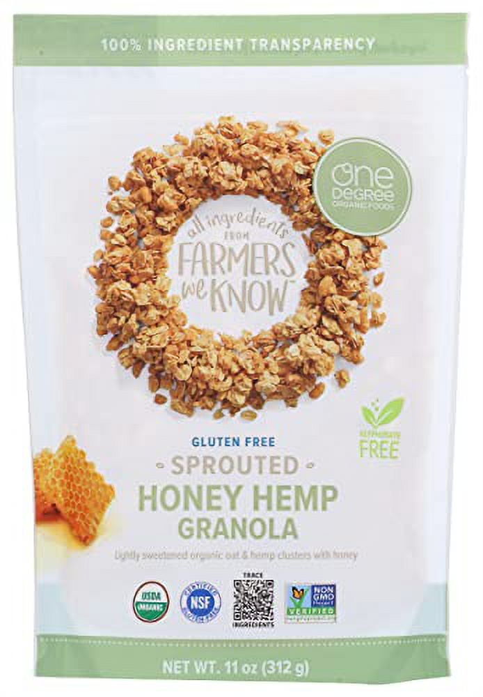 One Degree Granola Honey Hemp, 11 oz - Walmart.com