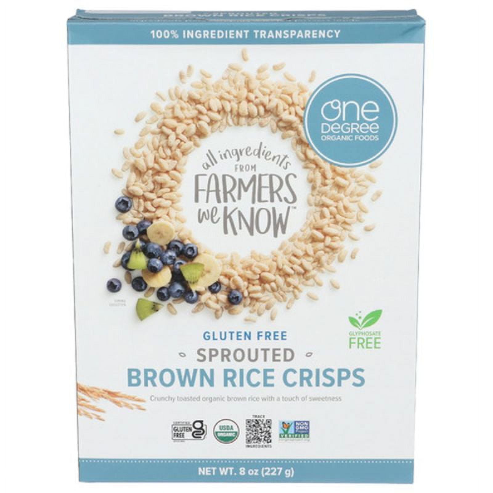 One Degree Organic Brown Rice Crisps 8 oz - Walmart.com