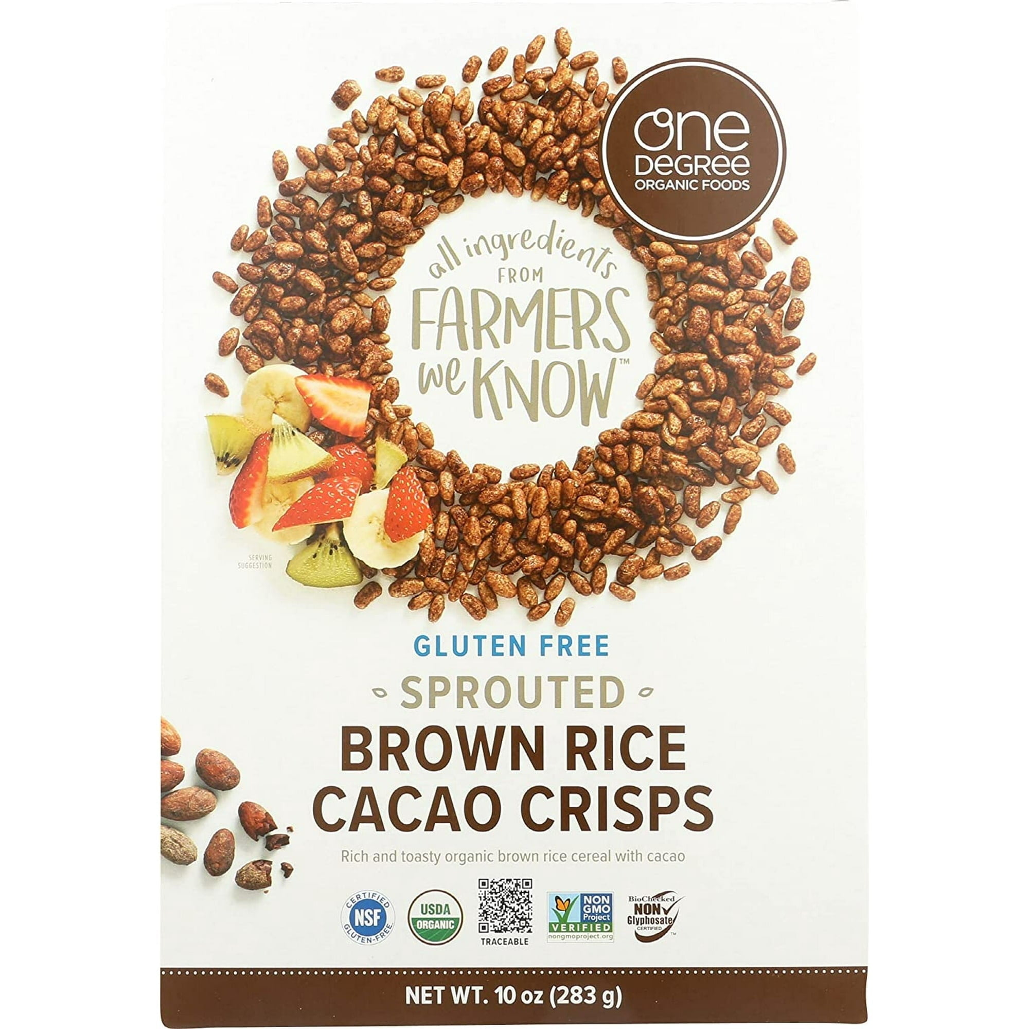 One Degree Organic Foods Cereal, Brown Rice Cacao Crisps 10oz (3 Pack ...