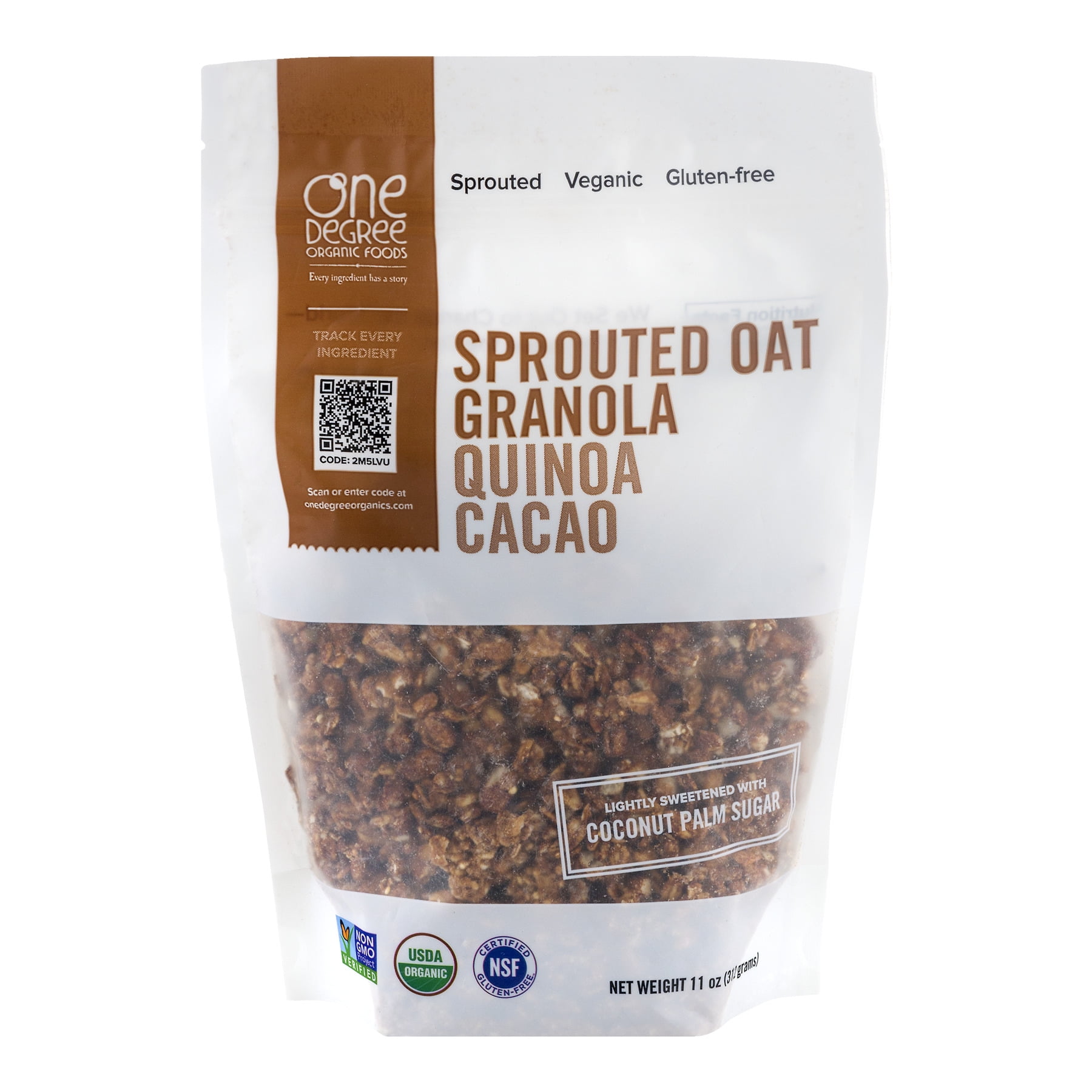 One Degree Organics, Granola, 11 oz, Sprouted Organic Oat Quinoa Cacao ...