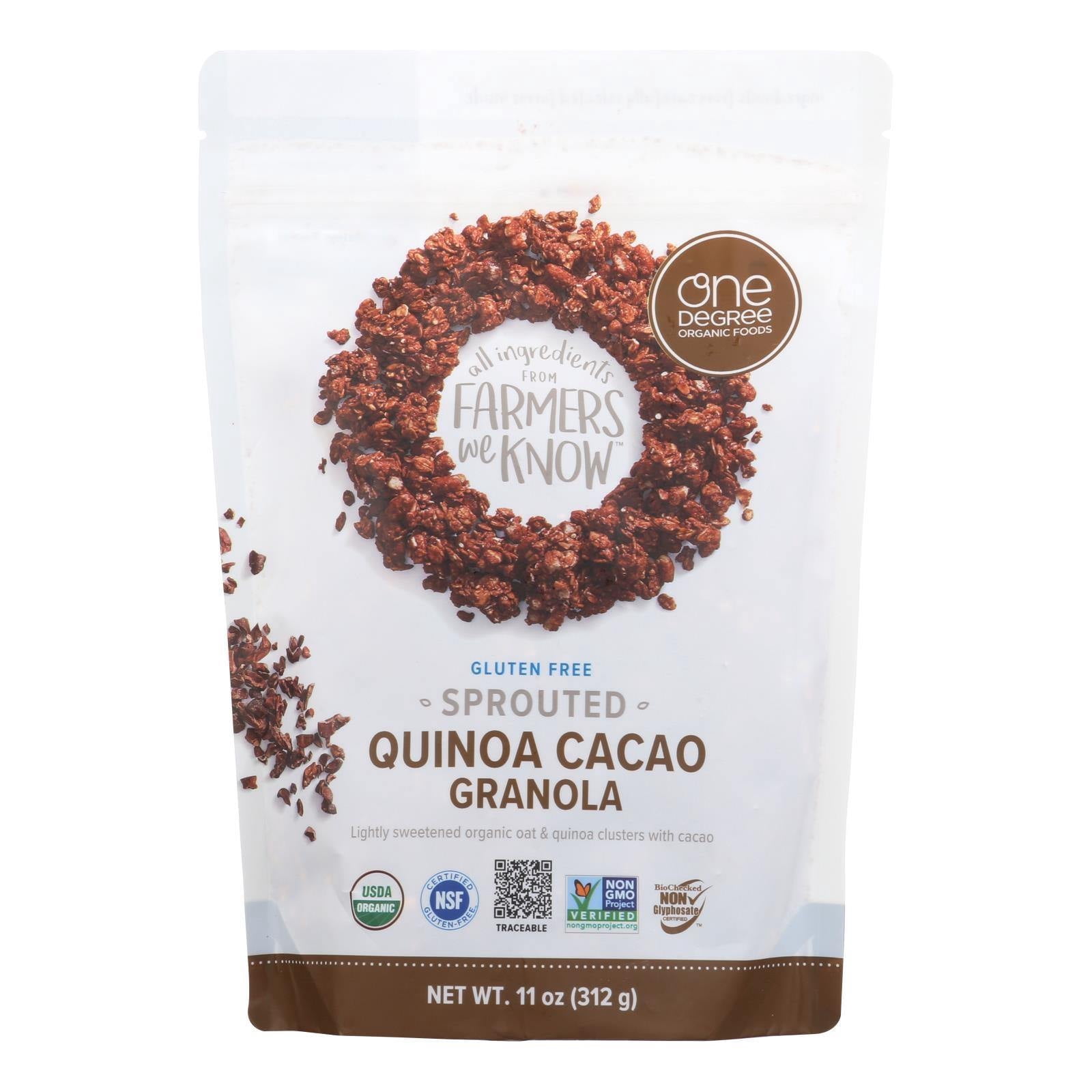 One Degree Organic Foods Quinoa Cacao Granola - Super outed Oat - Case ...