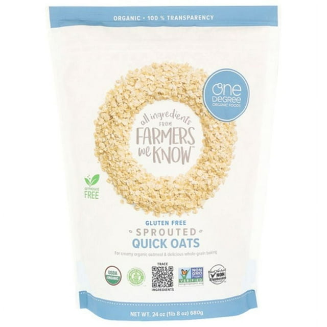 One Degree Organic Sprouted Quick Oats 24 oz - Walmart.com