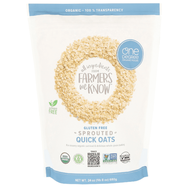 One Degree Organic Sprouted Quick Oats 24 oz - Walmart.com