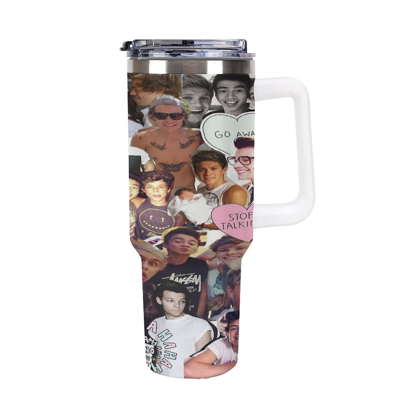 One Direction 40 Oz Tumbler with Handle And Straw, Vacuum Insulated ...